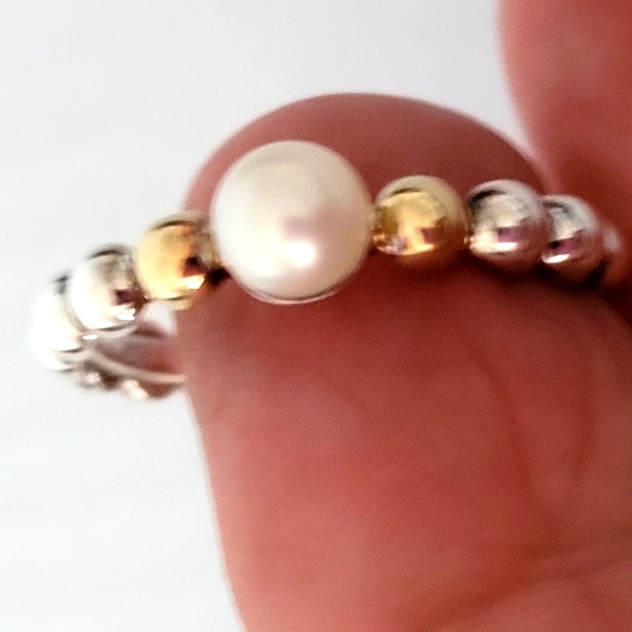 LAGOS | Jewelry | Lagos Twotone Caviar Pearl Stocking Ring | Poshmark